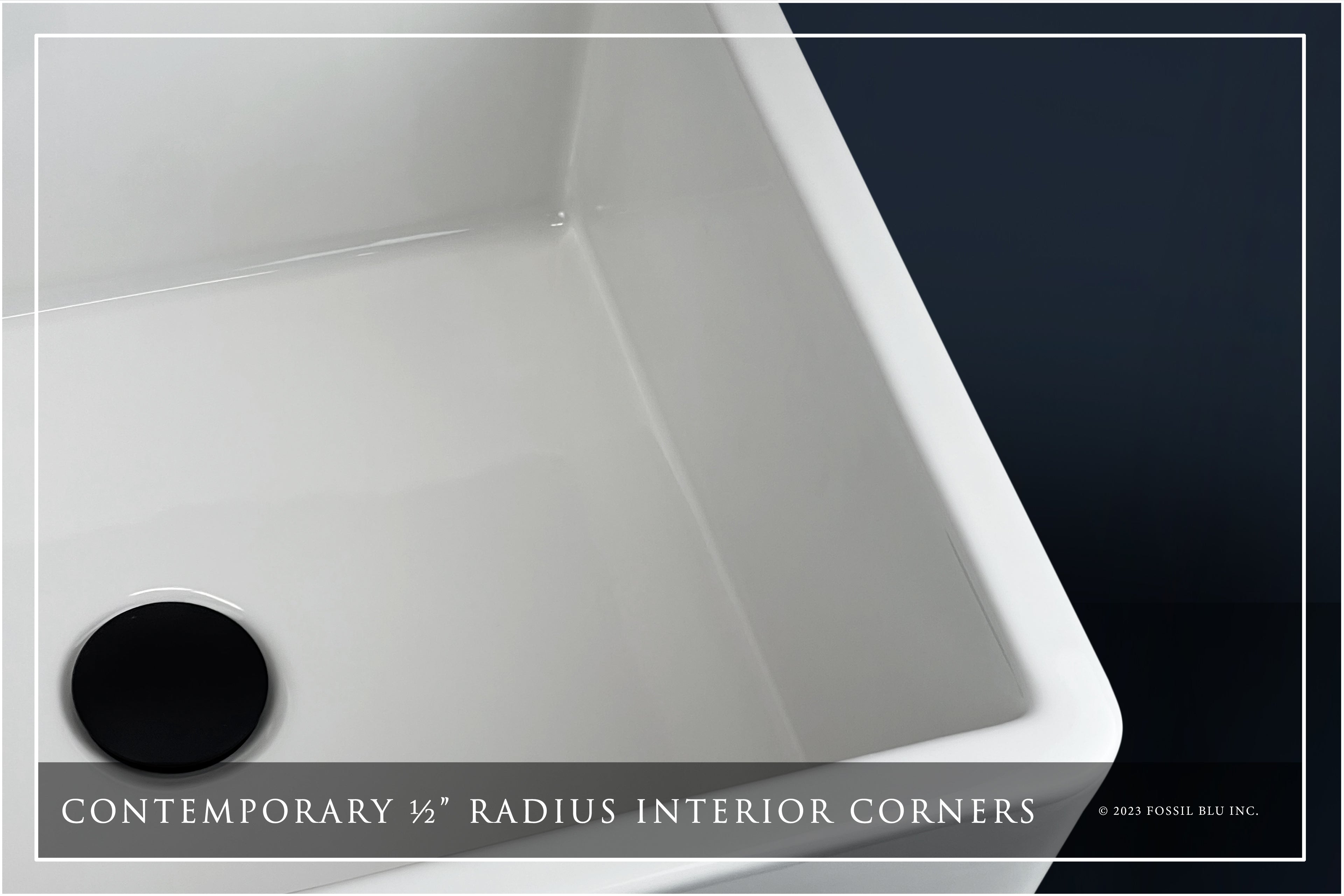 FSW8000 LUXURY 18 x 16 INCH REVERSIBLE SOLID FIRECLAY BATHROOM FARMHOU ...