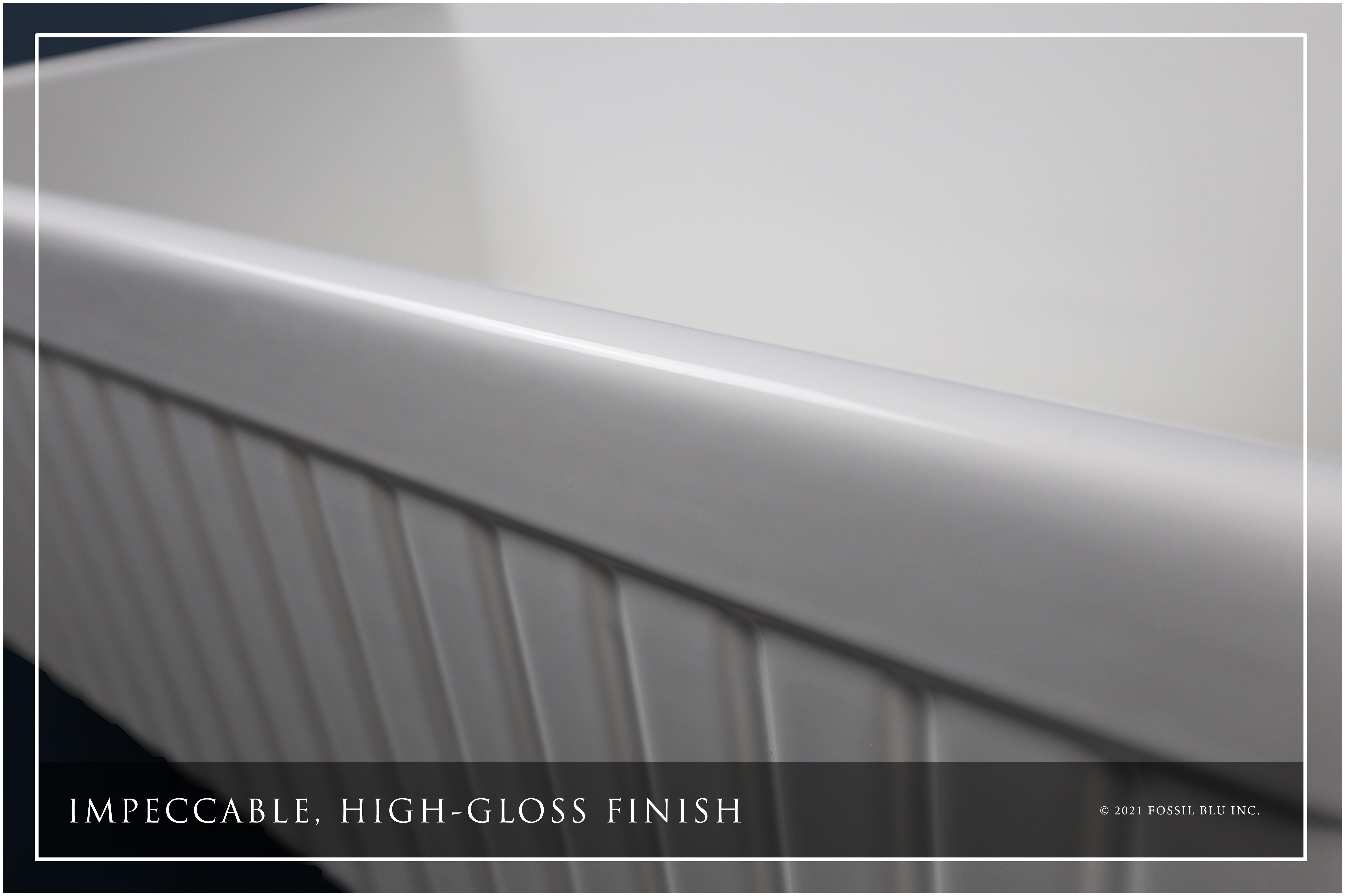 FSW1007PN LUXURY 33-INCH SOLID FIRECLAY FARMHOUSE SINK IN WHITE, POLIS ...