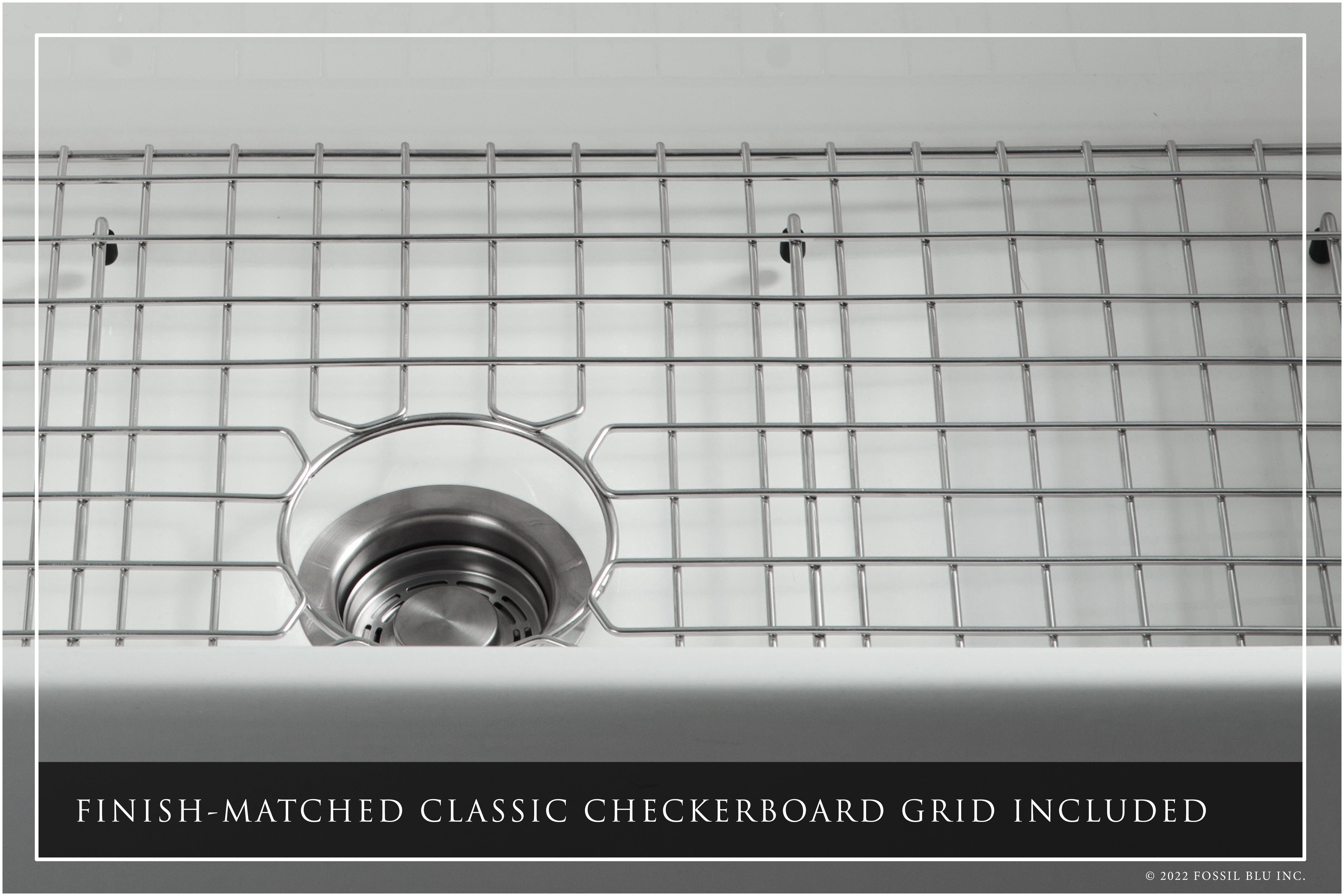 FSW1003 LUXURY 33-INCH SOLID FIRECLAY FARMHOUSE SINK IN WHITE, STAINLE ...